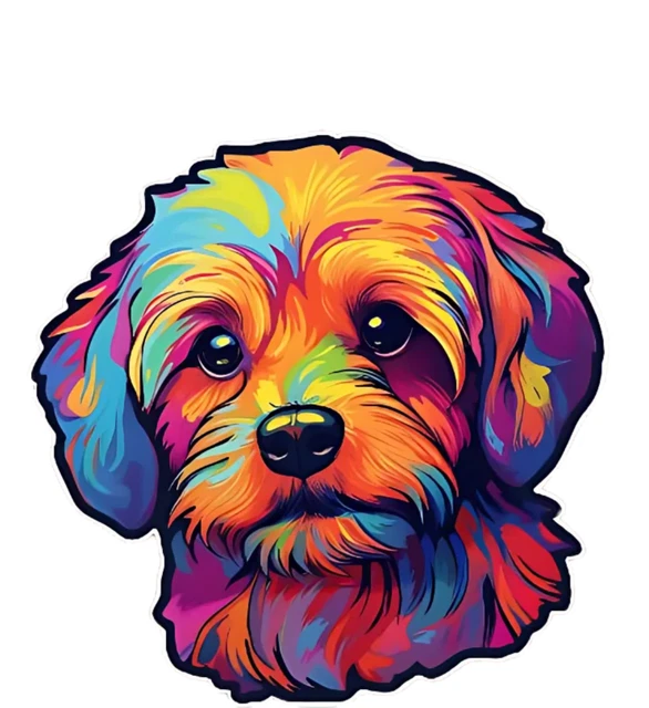 DOPASTICKER Dog Sticker Street Art Urban Edgy Hip Hop Grunge Colorful ...