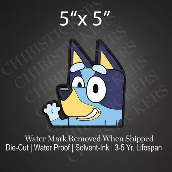 DOPASTICKER Dog Waving Hi Peeker Sticker Waterproof- Design Preview ...