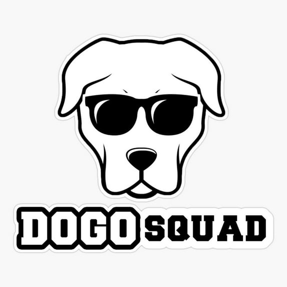 DOPASTICKER Dog With Gles Cool Man Sticker, Phone Sticker Car Sticker ...