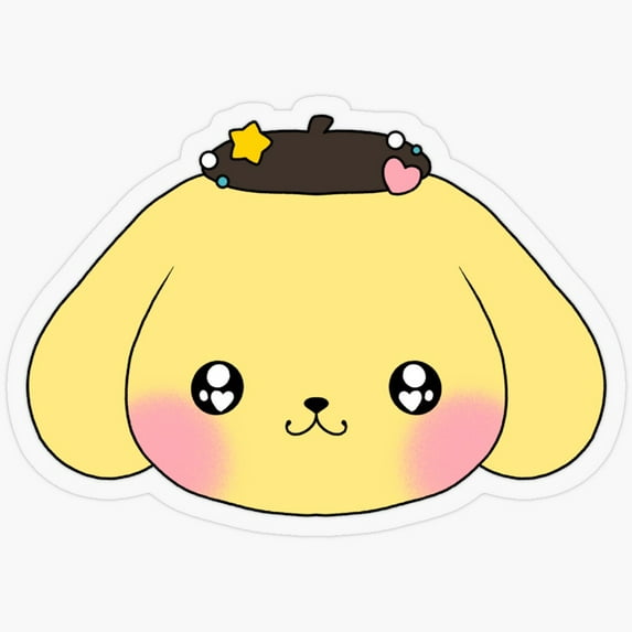 DOPASTICKER Dog With Kawaii Beret Sticker Phone Sticker, Latop Sticker ...