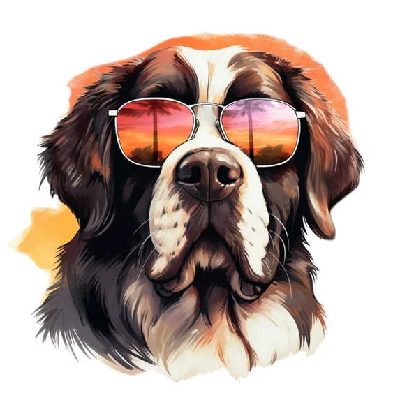 DOPASTICKER Dog With Sunglasses Car Sticker Dog Sticker Phone Sticker ...