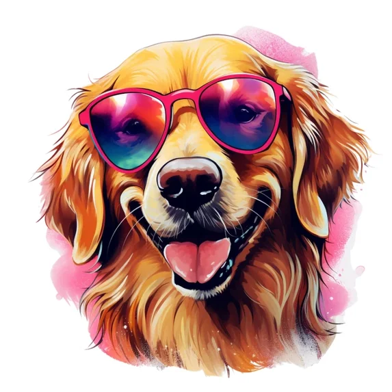 DOPASTICKER Dog With Sunglasses Car Sticker Dog Sticker Phone Sticker ...