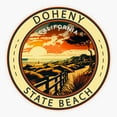 DOPASTICKER Doheny State Beach California Badge Sticker, Phone Sticker ...