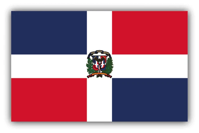 DOPASTICKER Dominican Republic Flag Sticker Decal Phone Decal Water ...