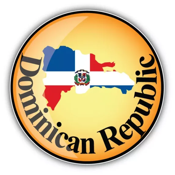 DOPASTICKER Dominican Republic Map Flag Sticker Decal Phone Decal Water ...