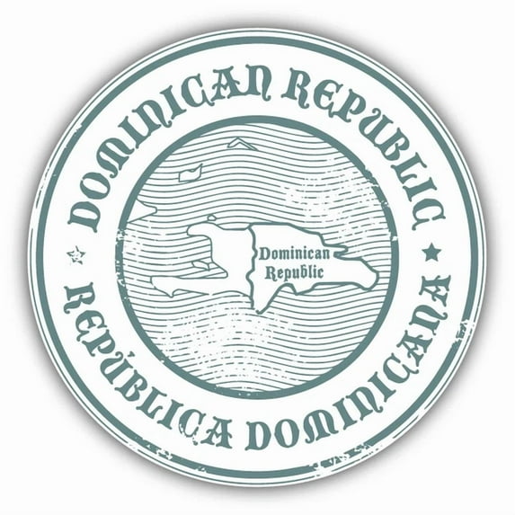 DOPASTICKER Dominican Republic Map Grunge Sticker Decal Phone Decal ...