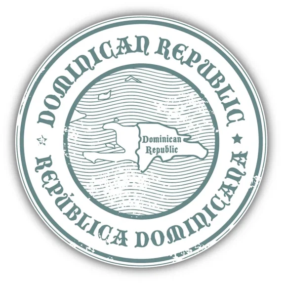 DOPASTICKER Dominican Republic Map Grunge Sticker Decal Phone Decal ...