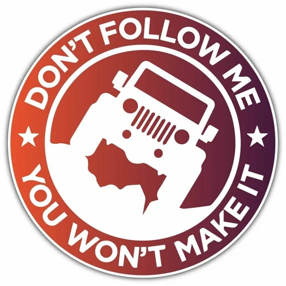 DOPASTICKER Don'T Follow Suv 4X4 Car Window Sticker Decal Phone Decal ...