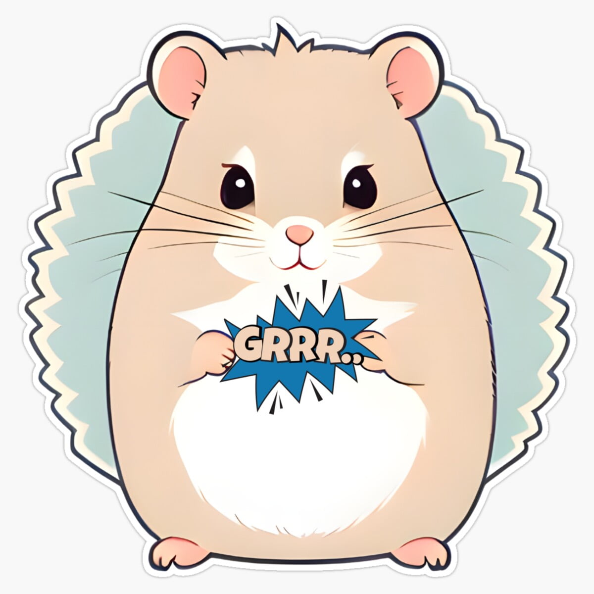 DOPASTICKER Don'T Mess With Me: Cute Angry Hamster Clipart Sticker ...