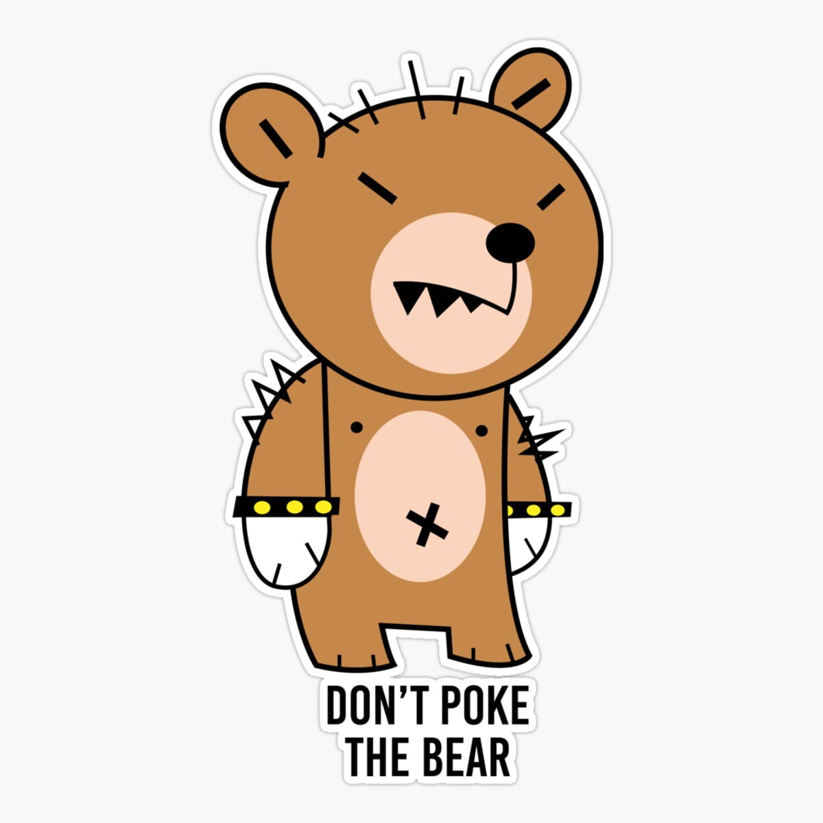 DOPASTICKER Don'T Poke The Bear! Sticker, Phone Sticker Car Stickers ...