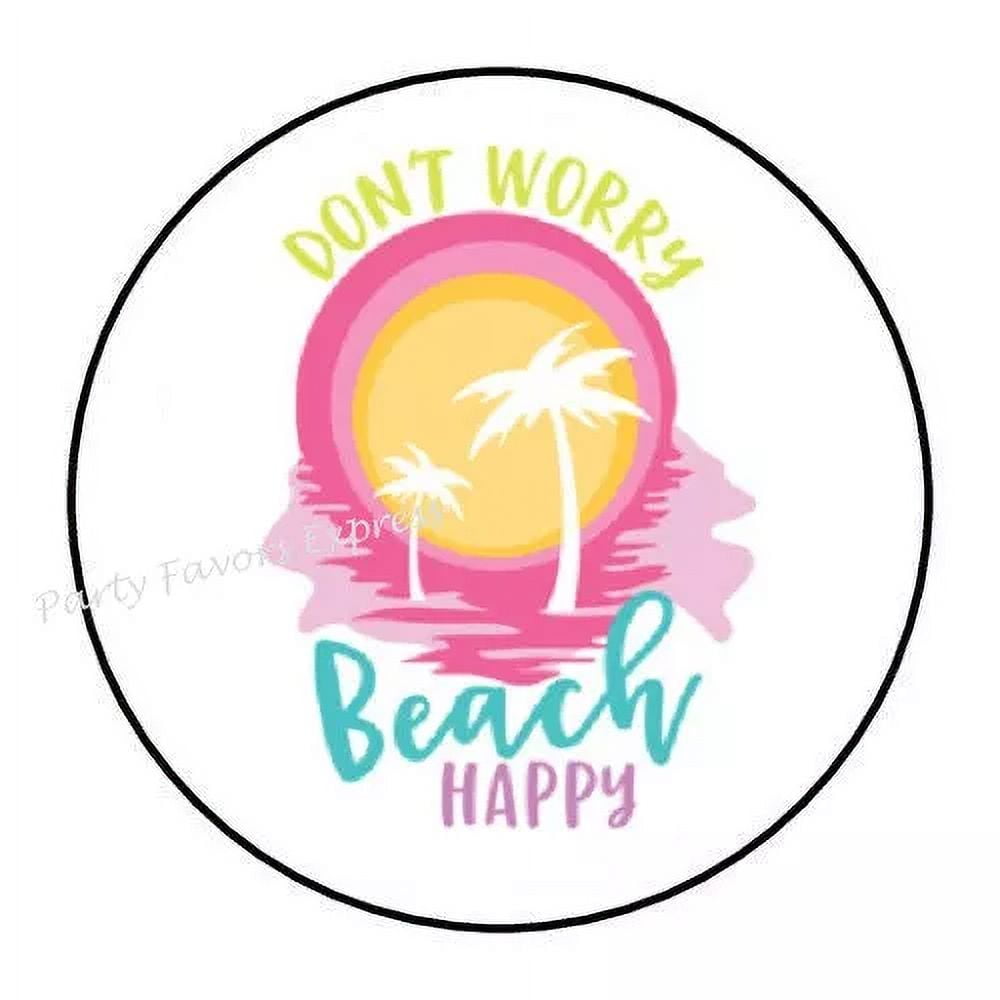 DOPASTICKER Don'T Worry Beach Happy Decorative Laptop, Phone Stickers ...