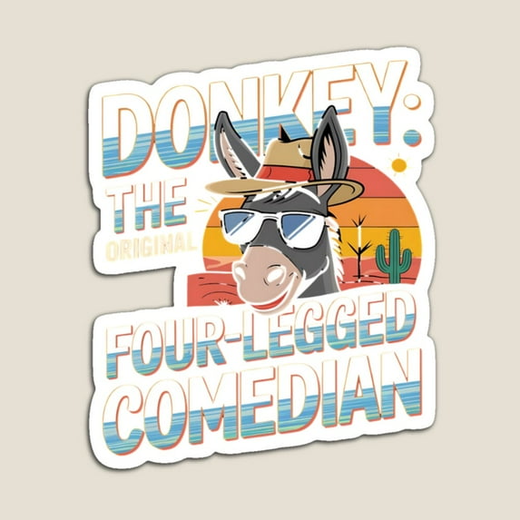 DOPASTICKER Donkey Comedian - Donkey Whisperer - Donkeys Are Awesome ...