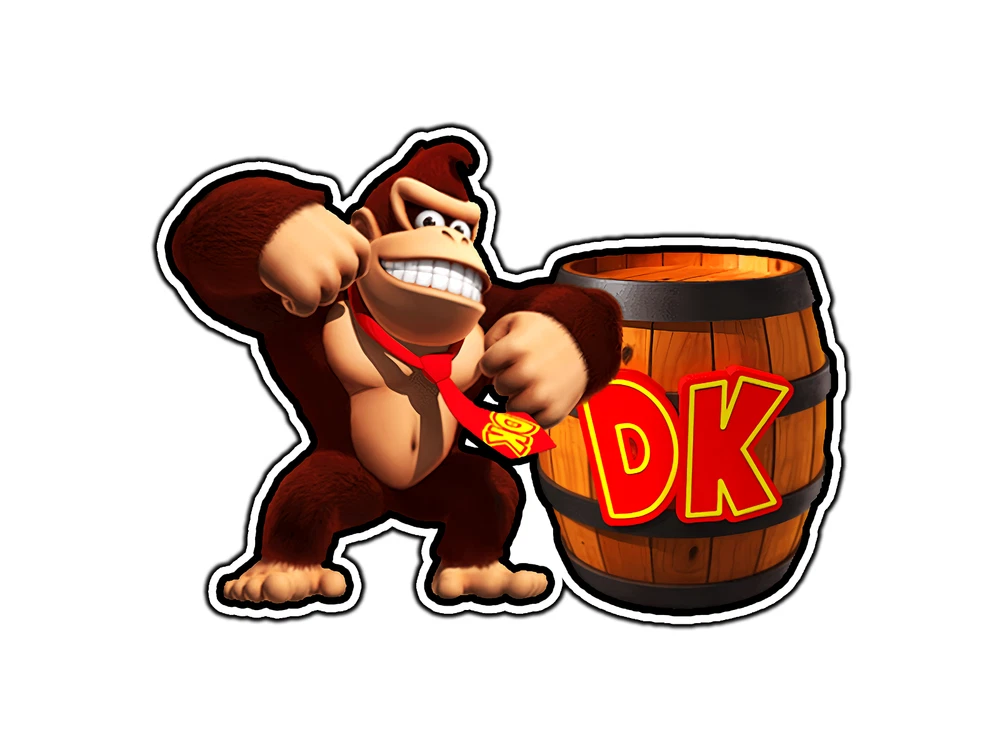 DOPASTICKER Donkey Kong & Dk Barrel Sticker Decal Phone Decal Water ...
