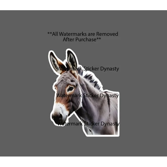 DOPASTICKER Donkey Sticker Farm Animal Realistic Country Sticker Phone ...