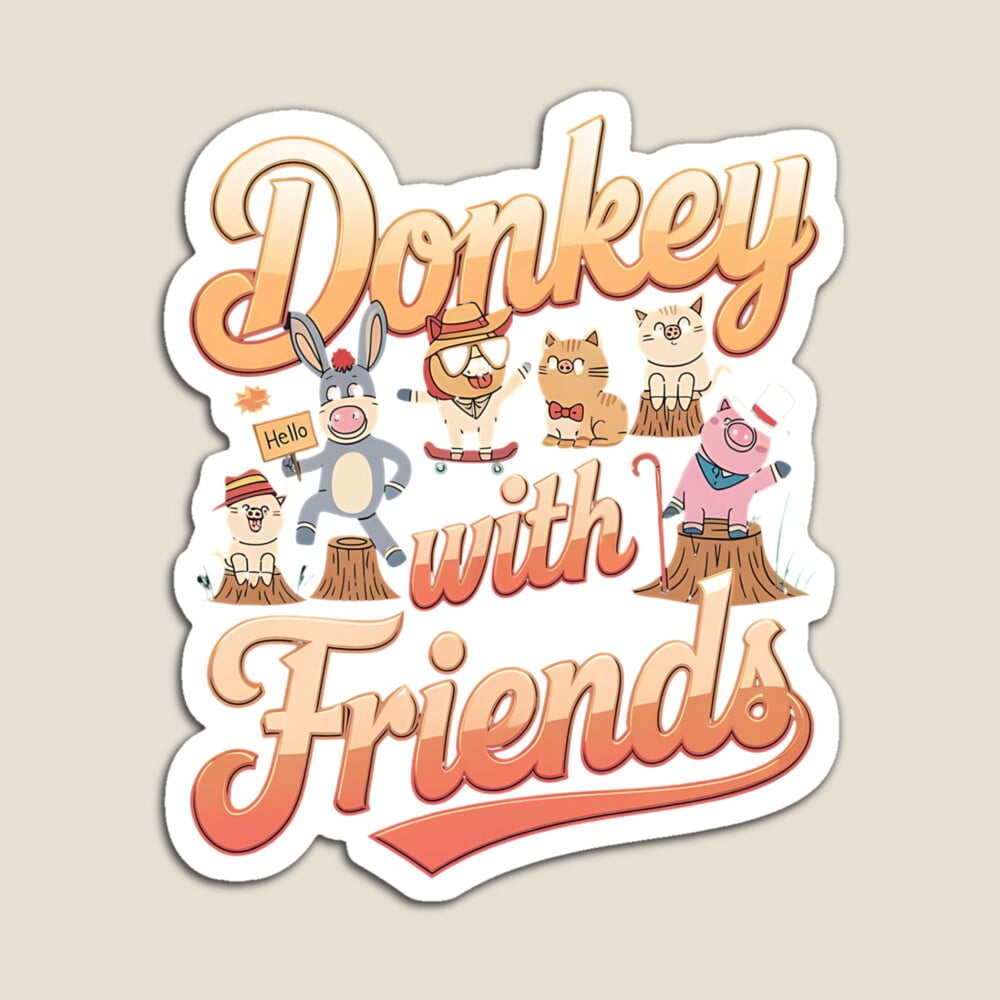 DOPASTICKER Donkey With Friends - Donkey Whisperer - Donkeys Are ...