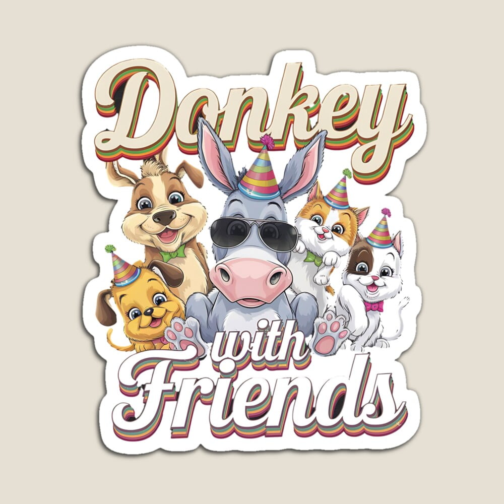DOPASTICKER Donkey With Friends - Donkey Whisperer - Donkeys Are ...