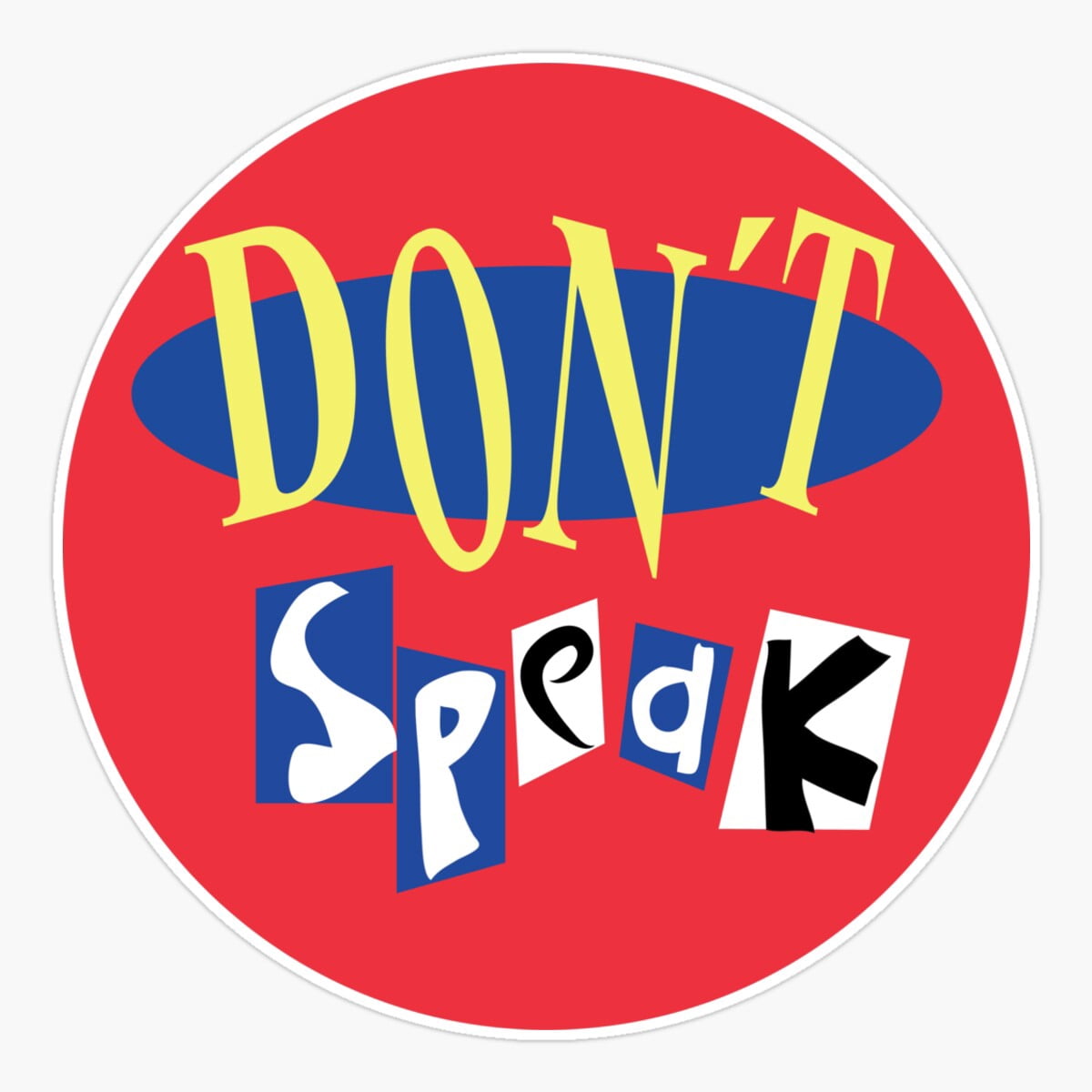 DOPASTICKER Dont Speak Sticker, Phone Sticker Water Bottle Sticker Car ...