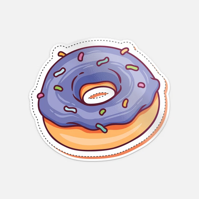 DOPASTICKER Donut Sticker Decal Phone Decal Water Bottle Stickers, Cars ...