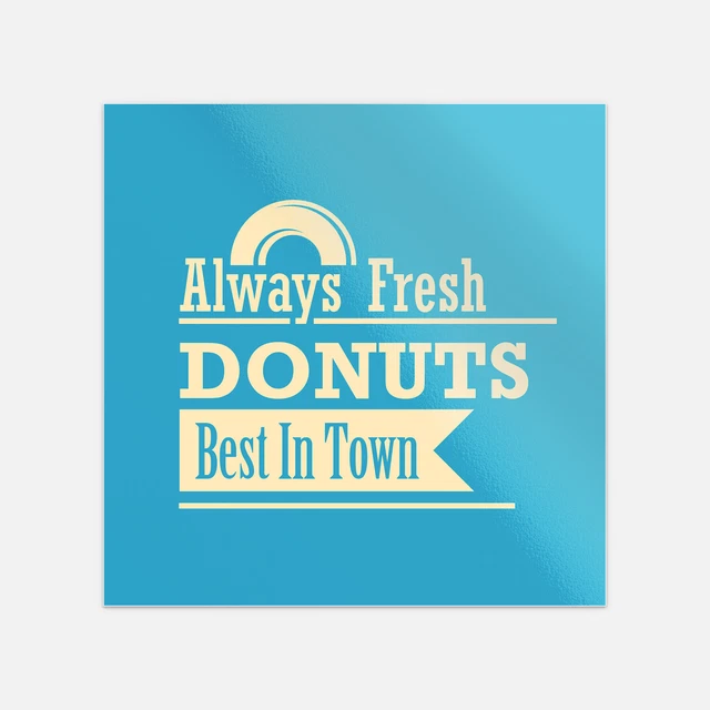 DOPASTICKER Donuts Best In Town Square Sticker Phone Decal Water Bottle ...