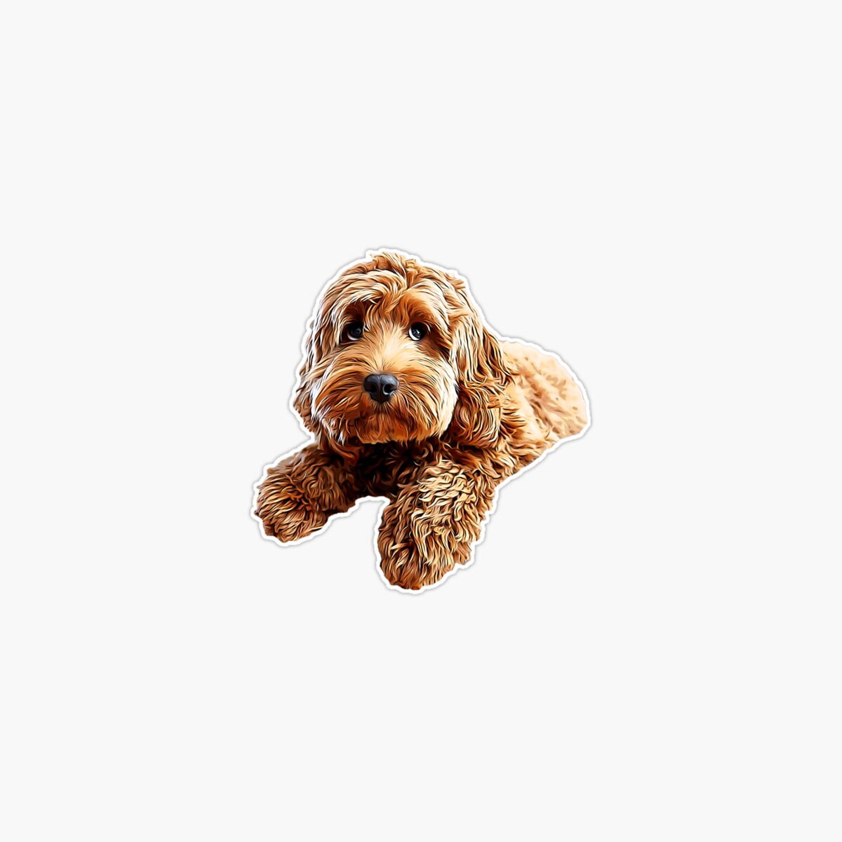 DOPASTICKER Doodle Cockerpoo Cockapoo Spoodle Cute Puppy Dog Sticker ...