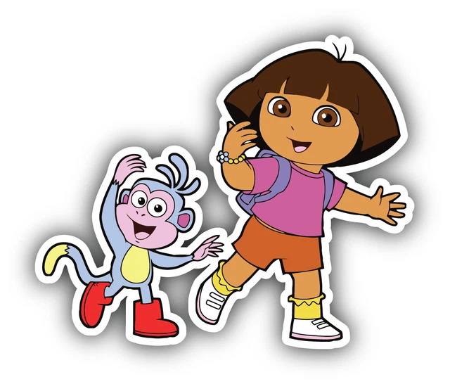 DOPASTICKER Dora Cartoon Boots Sticker Decal Phone Decal Water Bottle ...