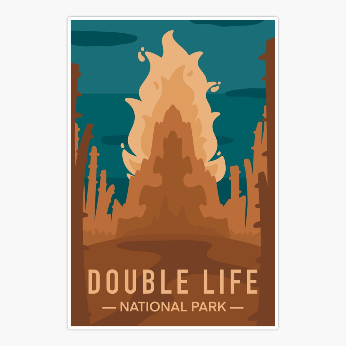 DOPASTICKER Double Life National Park Sticker, Phone Sticker Car ...