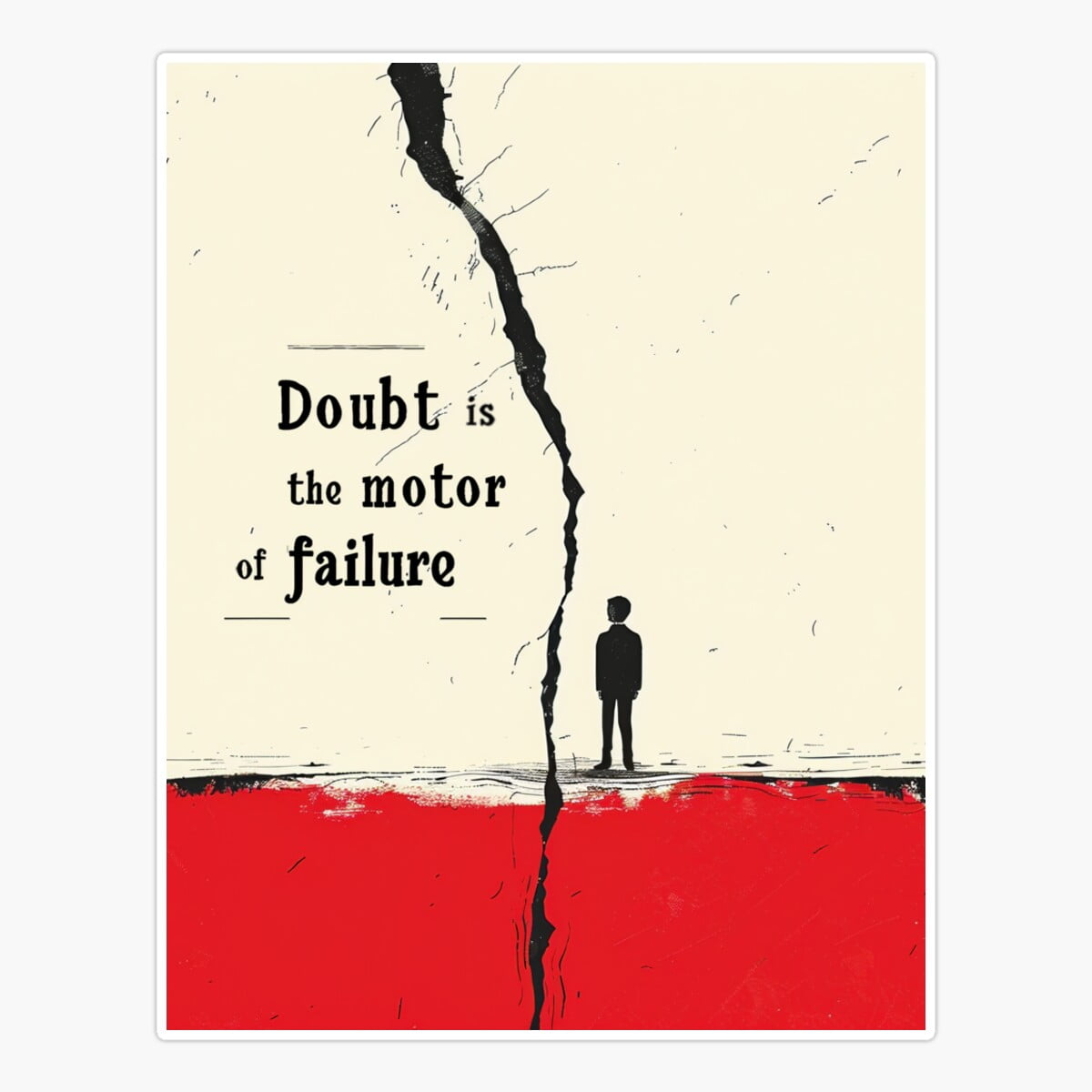 DOPASTICKER Doubt Is The Motor Of Failure Sticker, Phone Sticker Car ...