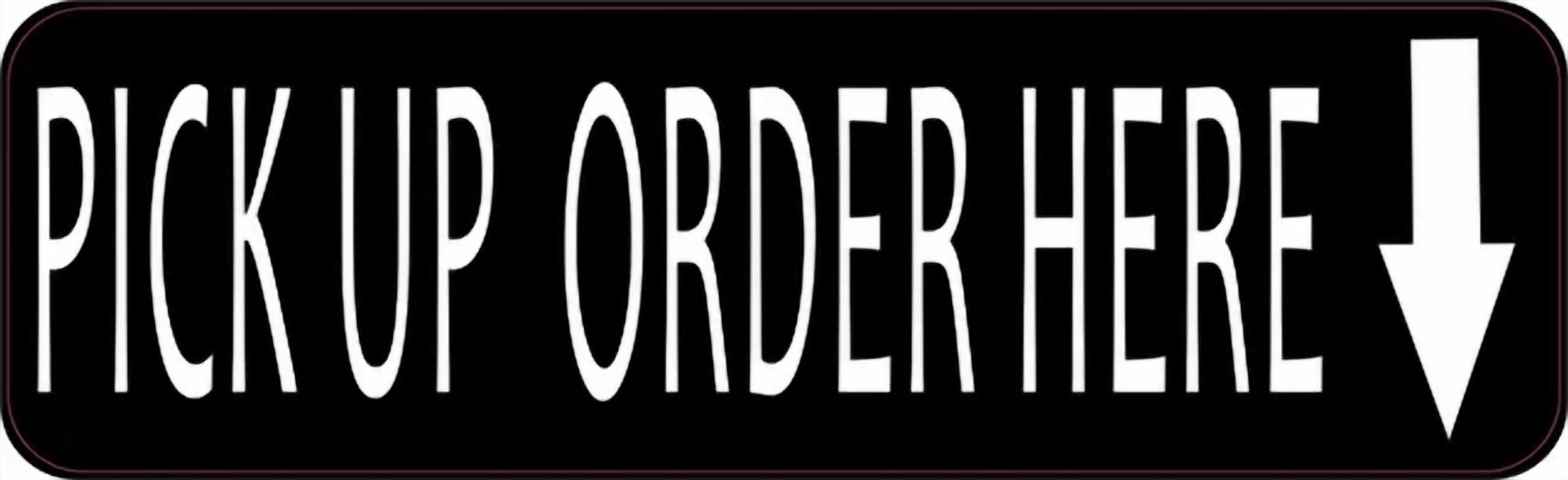 DOPASTICKER Down Arrow Pick Up Order Here Sticker Business Sticker ...