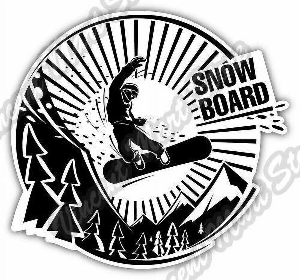 DOPASTICKER Downhill Mountain Snowboarder Snowboard Snow Car Sticker ...