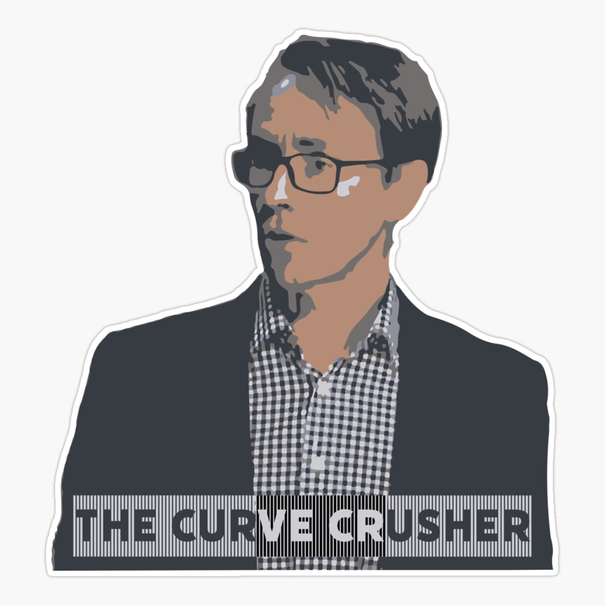 DOPASTICKER Dr Ashley Bloomfield The Curve Crusher Merchandise Sticker ...