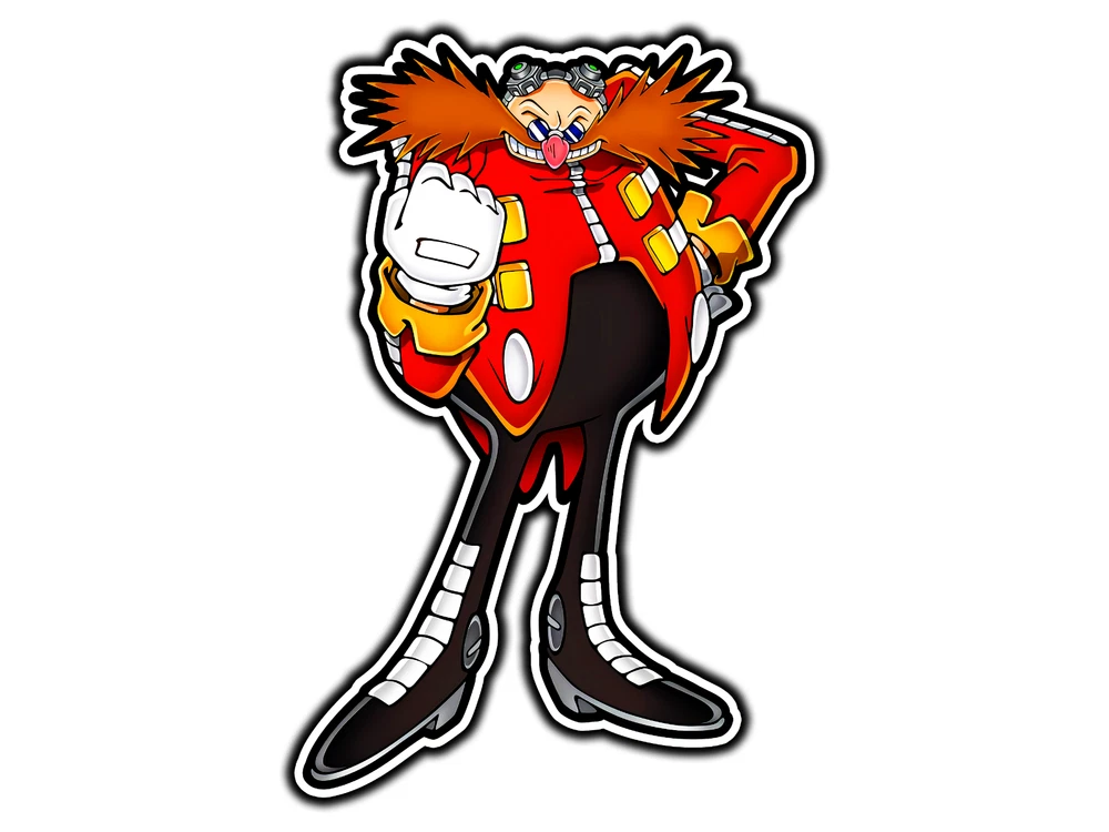 DOPASTICKER Dr. Eggman Posing Fist Sticker Decal Phone Decal Water ...
