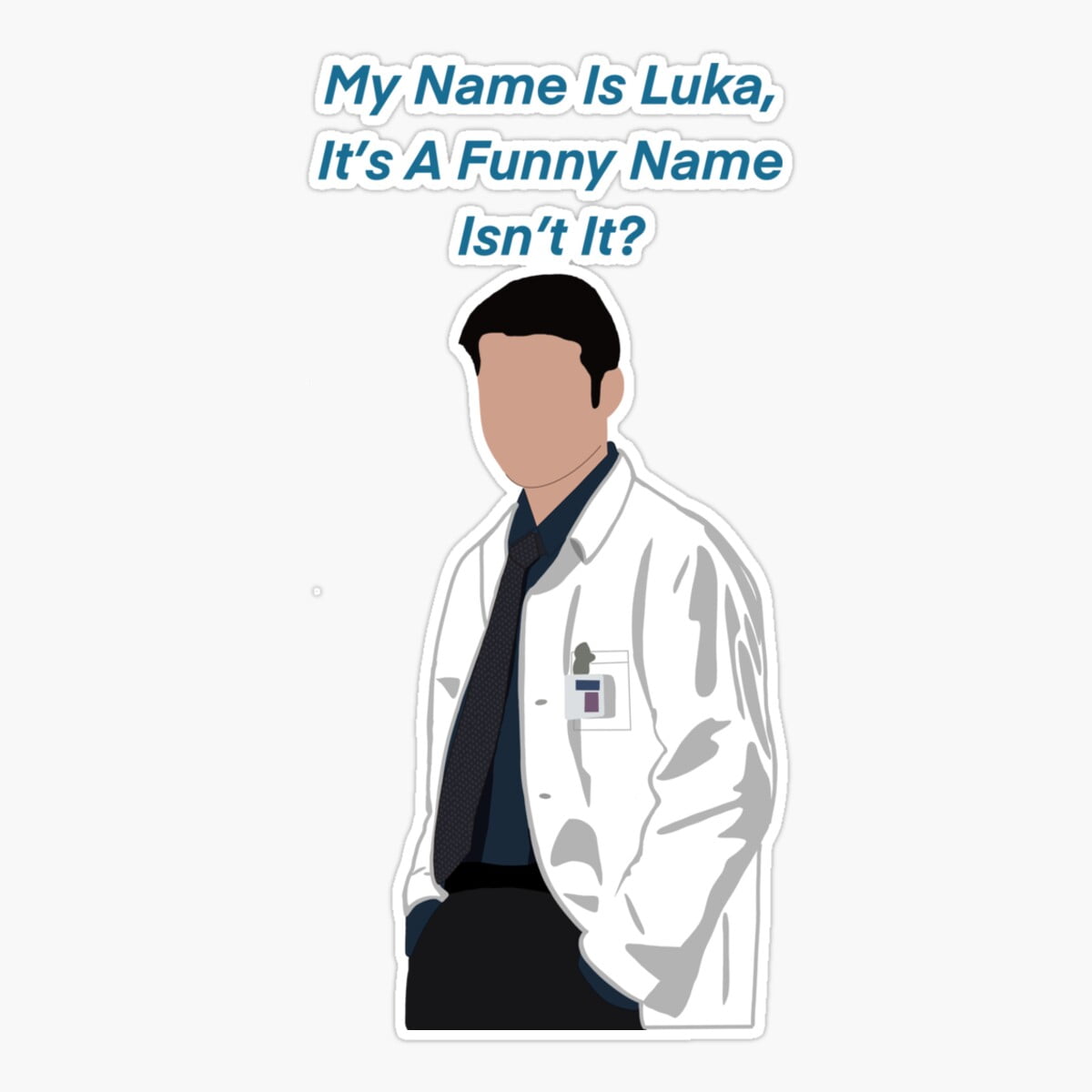DOPASTICKER Dr. Luka Kovac Sticker, Phone Sticker Water Bottle Sticker ...