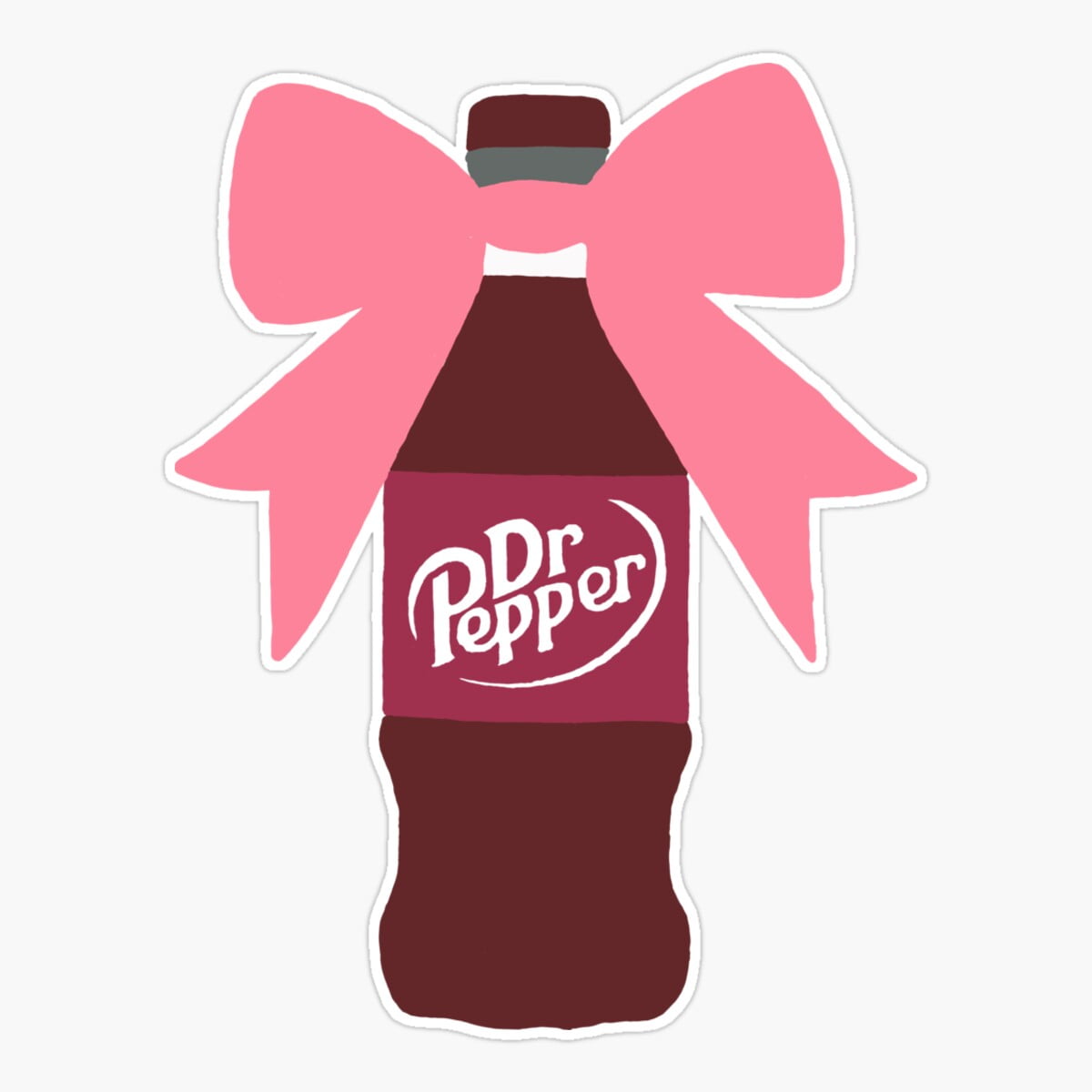 DOPASTICKER Dr Pepper With Bow Sticker, Phone Sticker Car Stickers ...