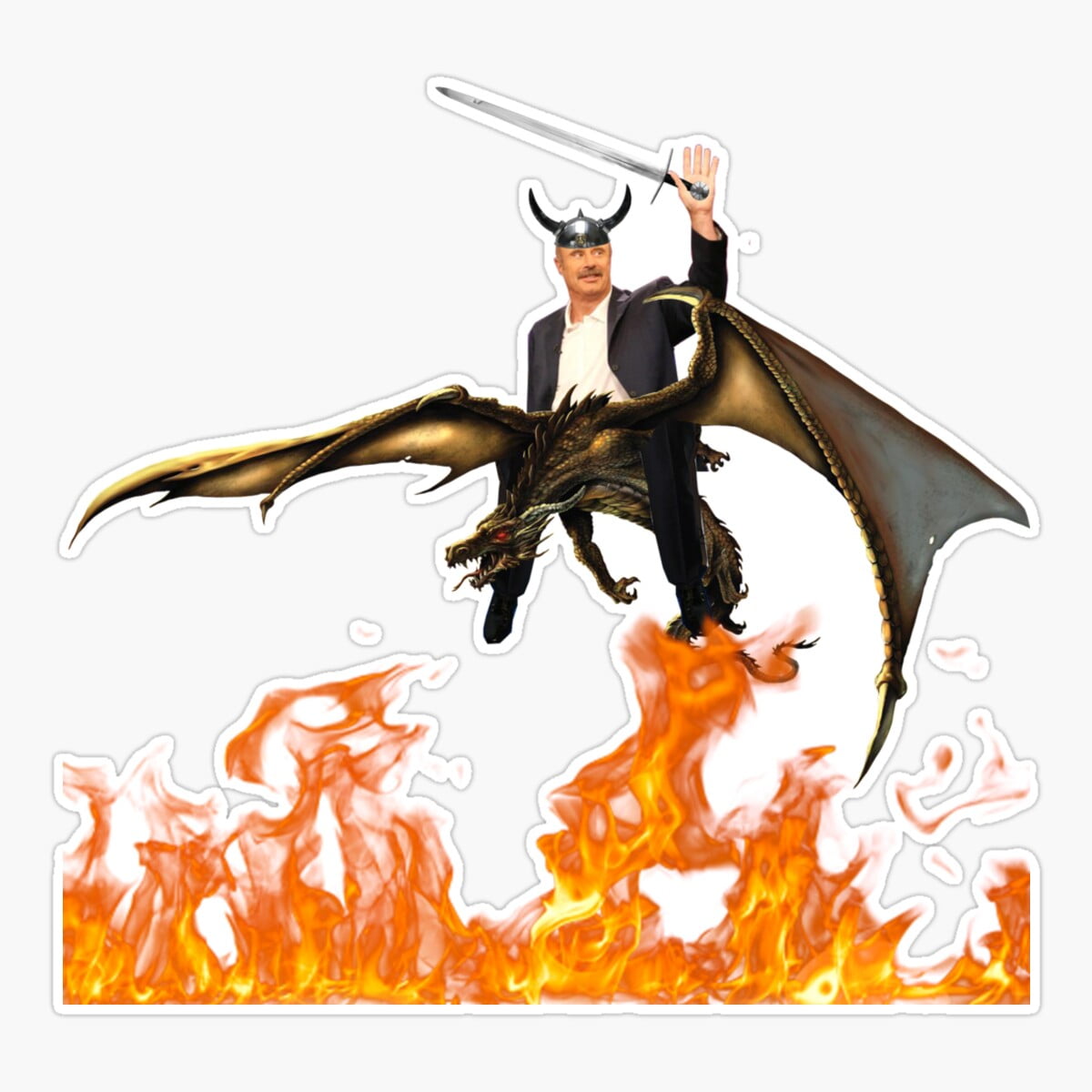 DOPASTICKER Dr. Phil The Warrior Sticker, Phone Sticker Car Stickers ...