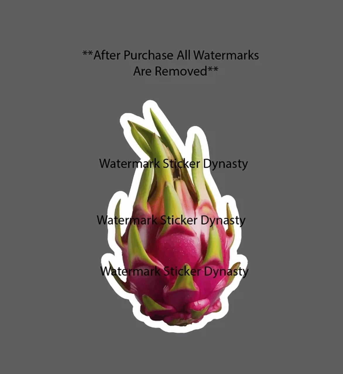 DOPASTICKER Dragon Fruit Sticker Exotic Food Health Plant Sticker Phone ...