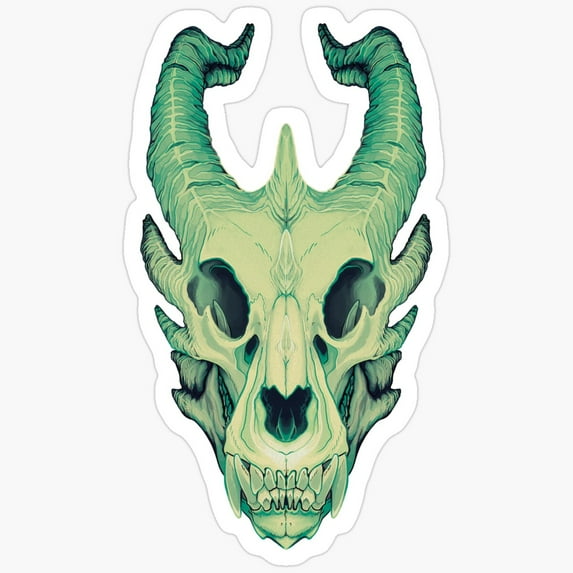DOPASTICKER Dragon Skull Sticker. Gift You - Decorate Laptops, Water ...