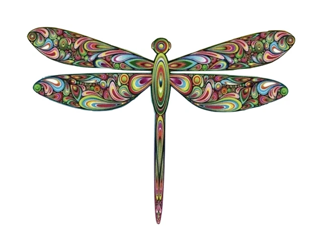 DOPASTICKER Dragonfly Swirl Sticker Vivid Rainbow Colorful Loved Ones ...