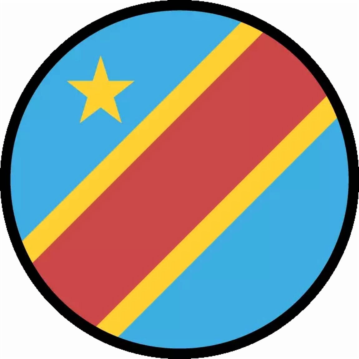 DOPASTICKER Drc Flag Circle Sticker Decal Phone Decal Water Bottle ...