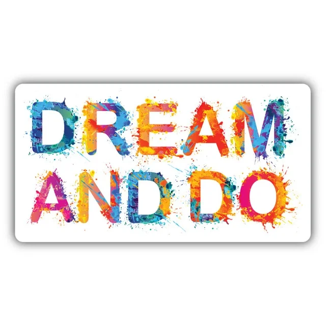 DOPASTICKER Dream And Do Slogan Sticker Decal Phone Decal Water Bottle ...