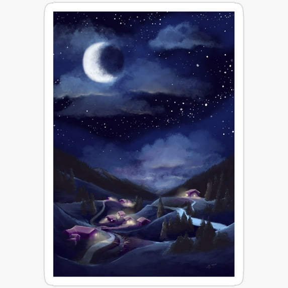 DOPASTICKER Dreamy Little Town Sticker Waterproof Sticker For Water ...