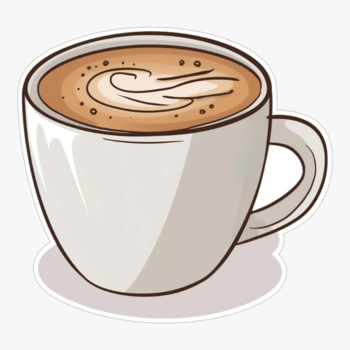 DOPASTICKER Drip Coffee With Cream Sticker, Phone Sticker Car Sticker ...