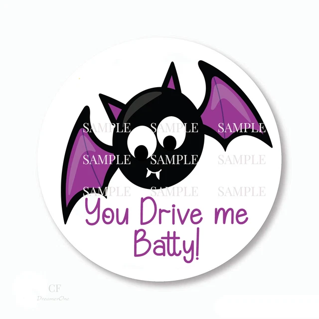 DOPASTICKER Drive Me Batty Hal.Low.Een Scrapbook Stickers Phone Decal ...