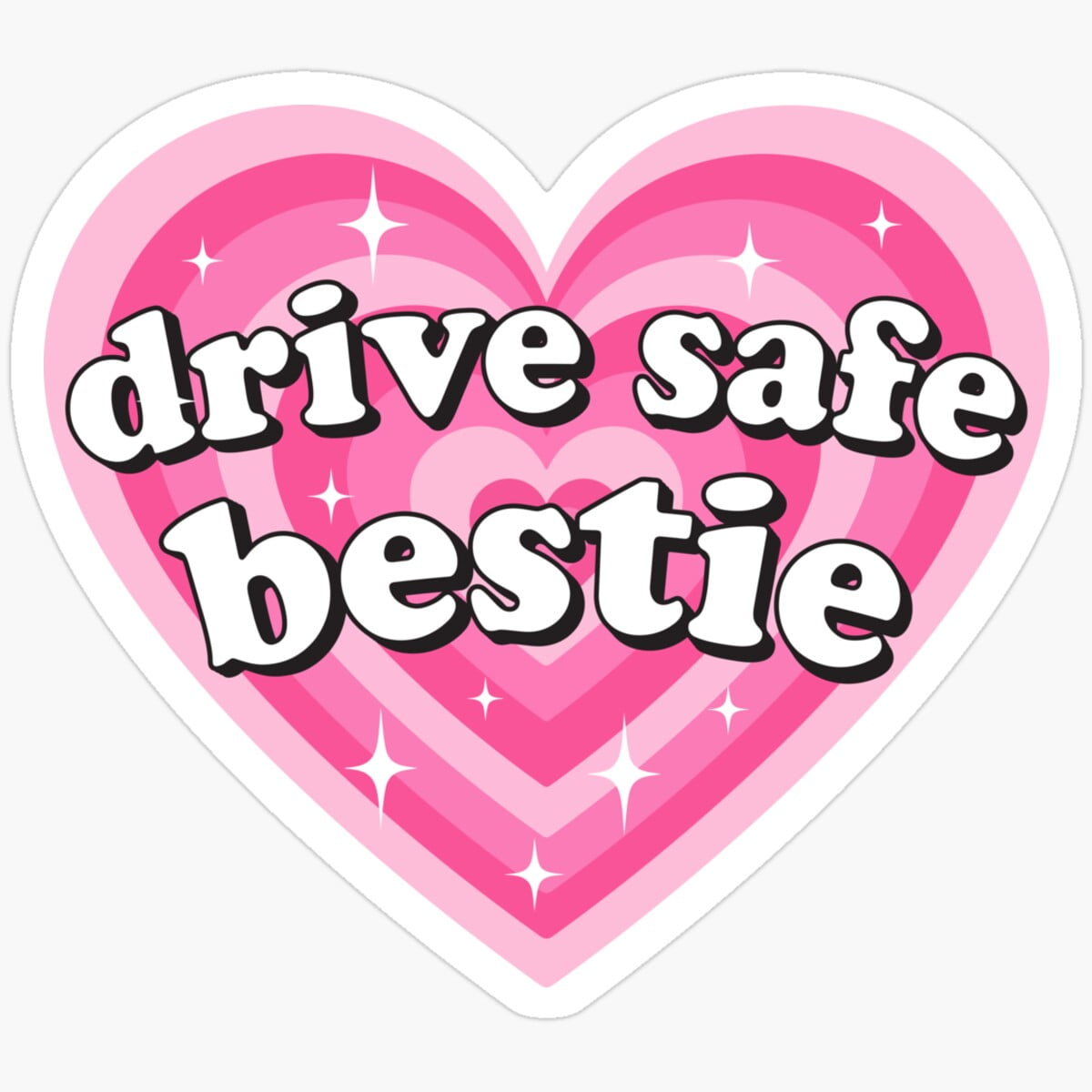 DOPASTICKER Drive Safe Bestie Cute Bumper Sticker Waterproof Sticker ...