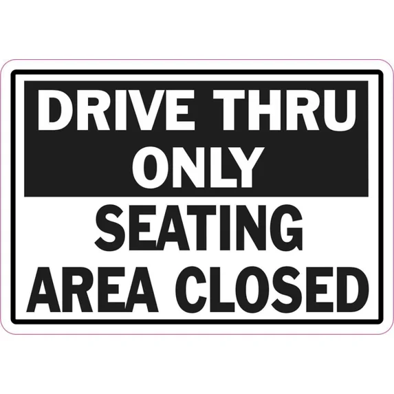 DOPASTICKER Drive Thru Only Sticker Phone Sticker, Latop Sticker, Lover ...