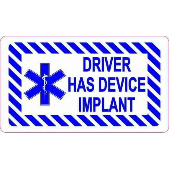 DOPASTICKER Driver Has Device Implant Sticker Medical Sticker Phone ...