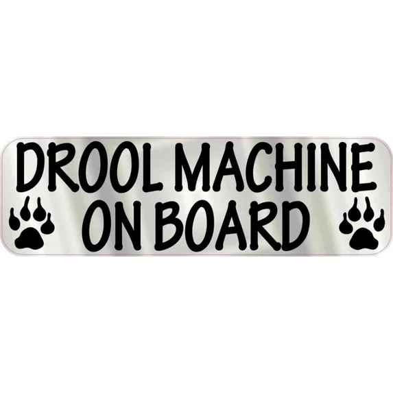DOPASTICKER Drool Machine On Board Sticker Car Truck Dog Sticker Phone ...