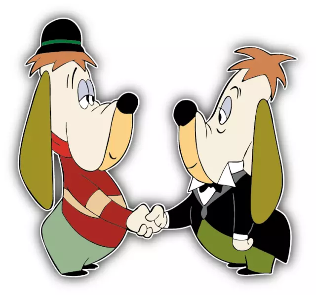 DOPASTICKER Droopy The Dog Handshake Cartoon Car Sticker Decal Phone ...