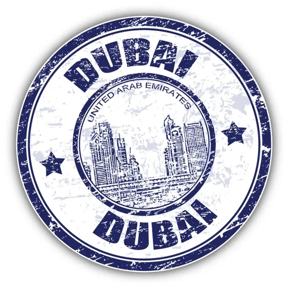 DOPASTICKER Dubai City Uae Rubber Travel Sticker Decal Phone Decal ...