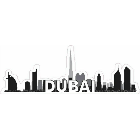 DOPASTICKER Dubai Skyline Sticker Uae Citys Sticker Phone Sticker ...