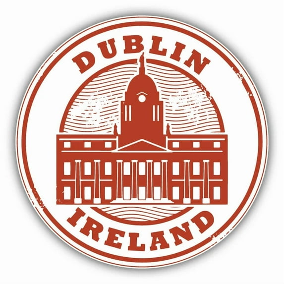 DOPASTICKER Dublin Ireland Grunge Travel Sticker Decal Phone Decal ...